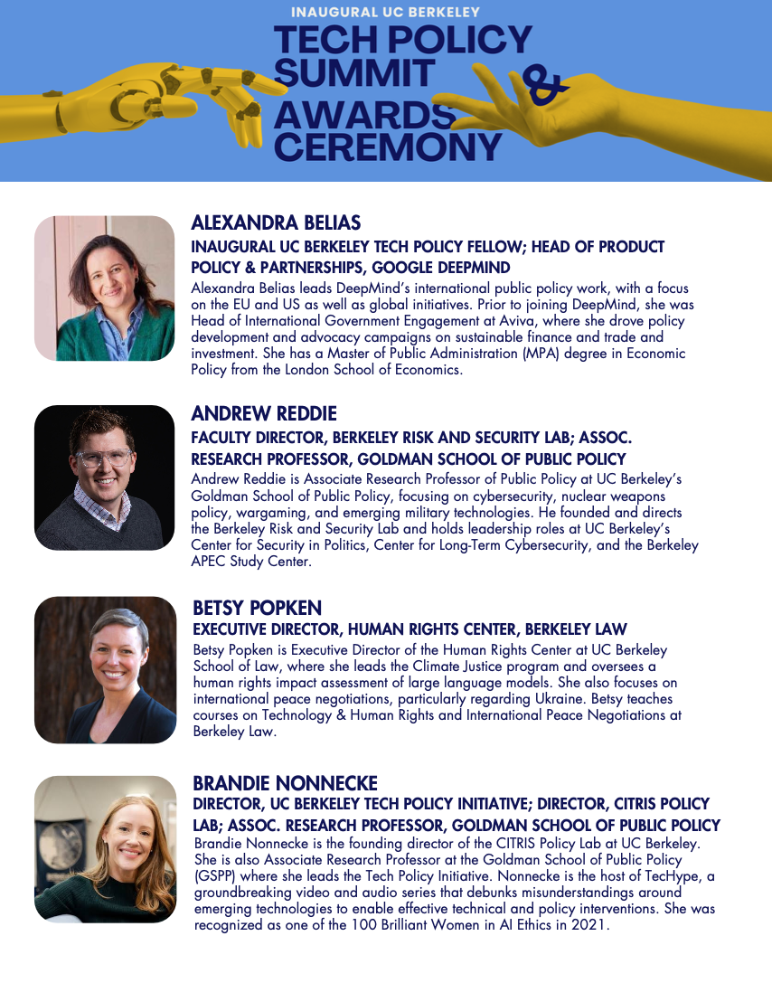 UC Berkeley Tech Policy Summit & Awards Ceremony - CITRIS Policy Lab